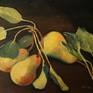Freshly picked Tuscan pears Painting by Grace McKee | Saatchi Art