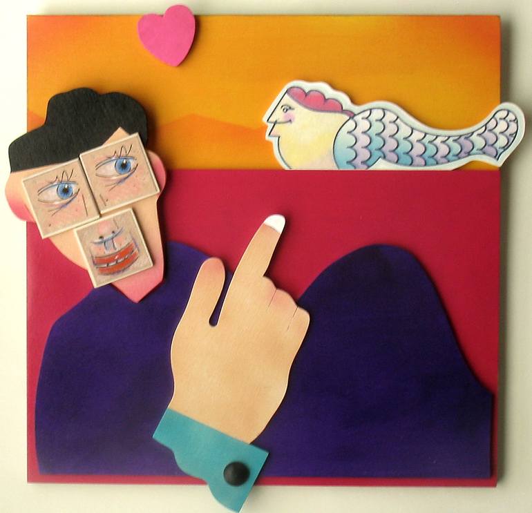 desert mermaid Collage by Philip Geraci | Saatchi Art