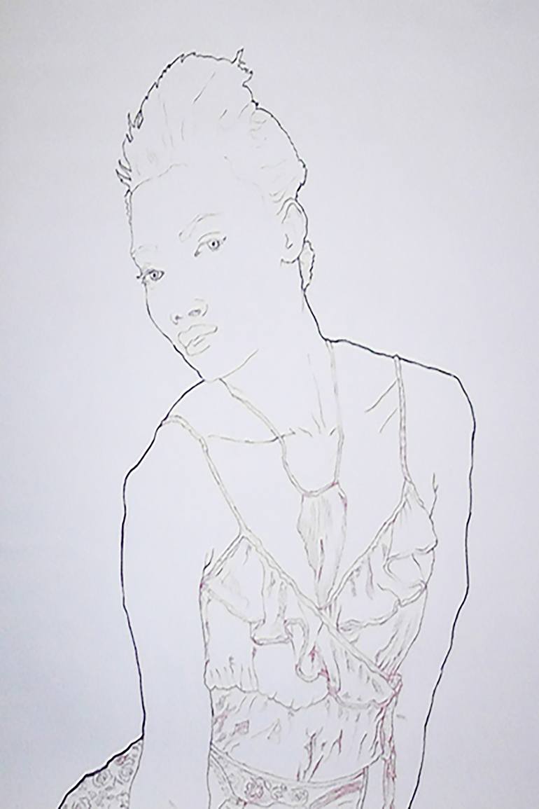 Fashion Model Drawing by Liss Skariah | Saatchi Art