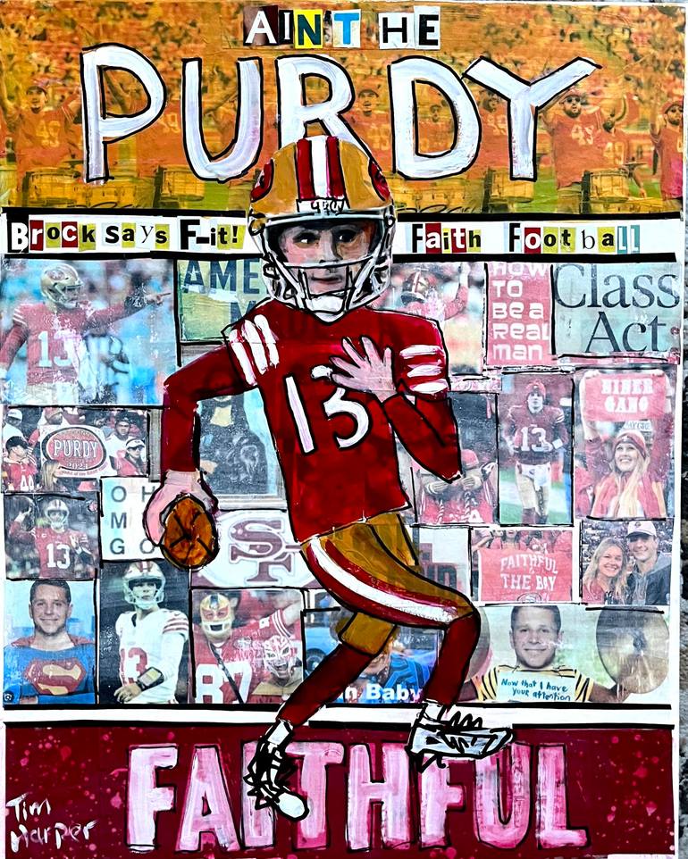 Brock Purdy Painting by Tim Harper | Saatchi Art