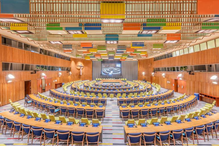 United Nations, Council Chamber Room Photography by Richard Silver ...