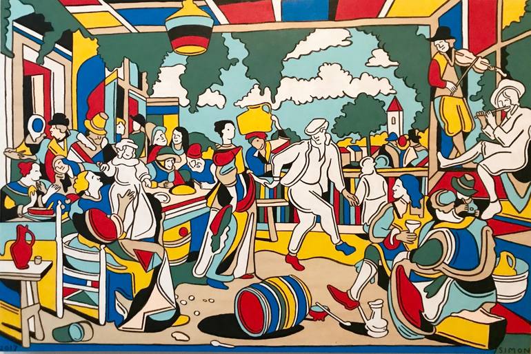 The Dancing Couple Painting by Simon Cooper | Saatchi Art