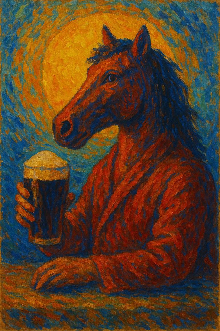A Quiet Pint – inspired by Van Gogh Painting by Painter Marijan Loncar ...
