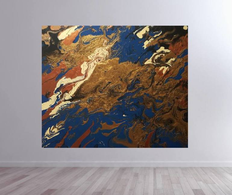 Blue Fire Painting by Beautiful Innovations | Saatchi Art