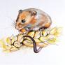 Field Mouse Painting by Marika Fyfe | Saatchi Art
