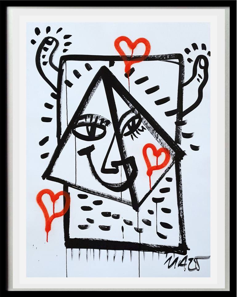 Pyramid of Love # 3 Painting by Mister Artsy Urban Streetart Pop Studio ...