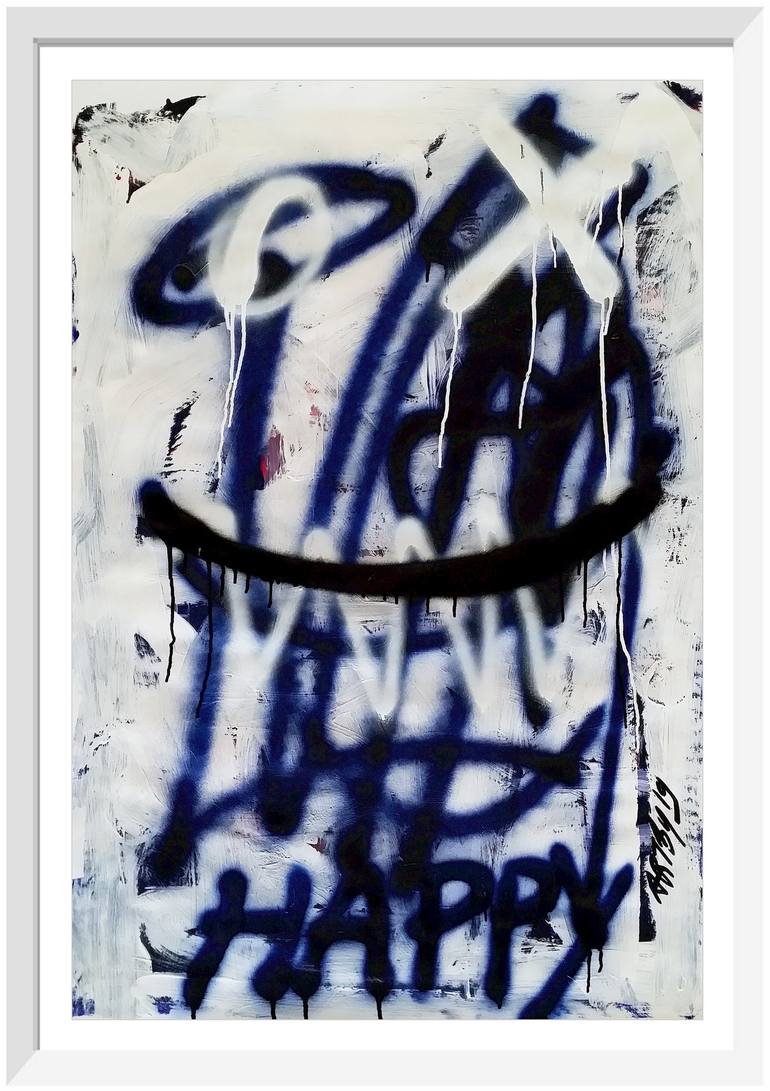 Happy #1 Painting by Mister Artsy Streetart Graffiti PoP studio ...
