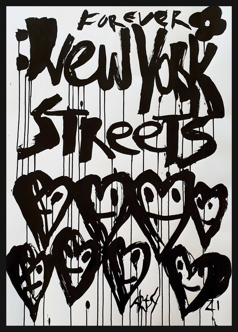 NY Streets Forever Drawing by Mister Artsy Graffiti Street Art ...