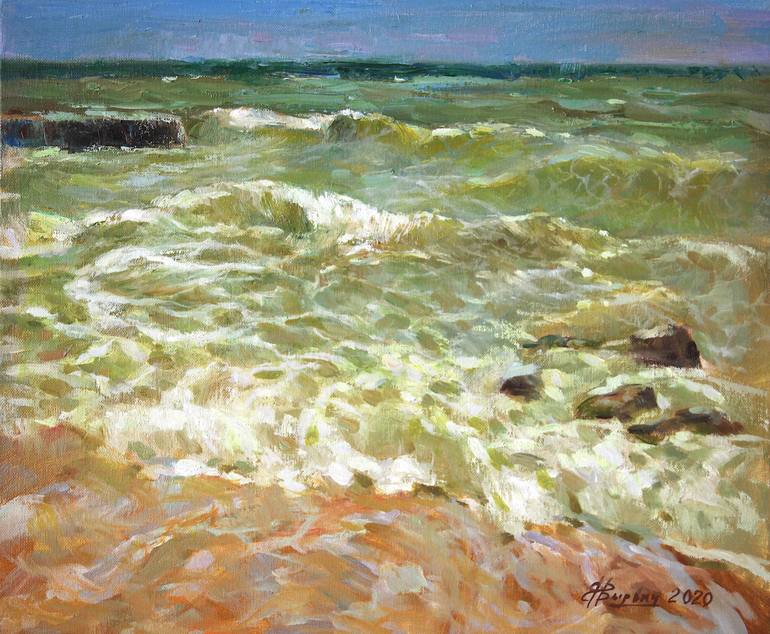 The sea is agitated Painting by Vyrvich Valentin | Saatchi Art