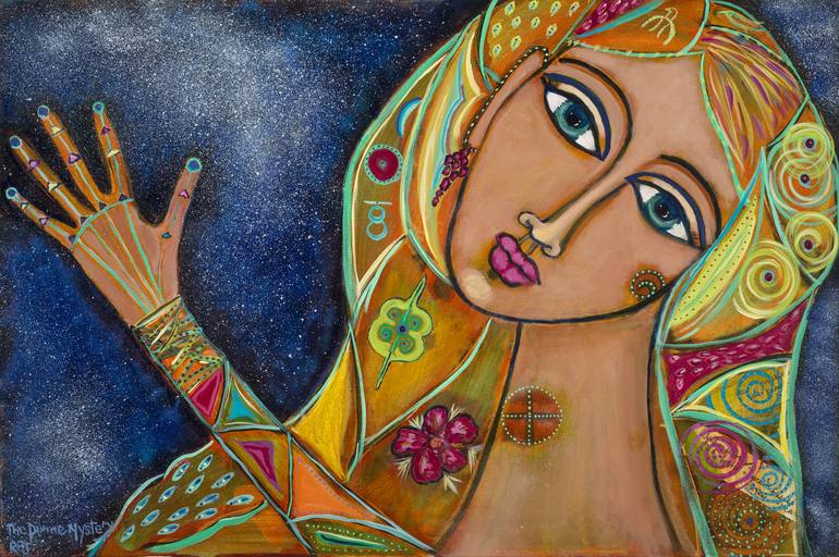 The Divine Mystery Painting by Rachel Bavis | Saatchi Art