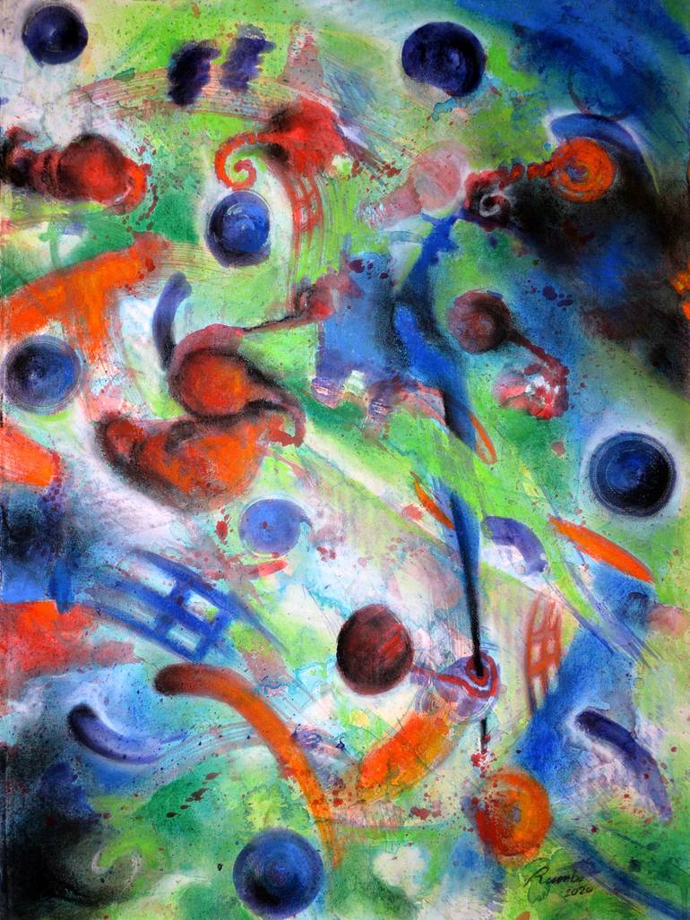 Juegos Abstractos XI, Lluvia Painting by José Luis Rumbo | Saatchi Art