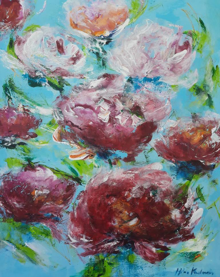 Peony Passion Painting by Hilma Koelman | Saatchi Art