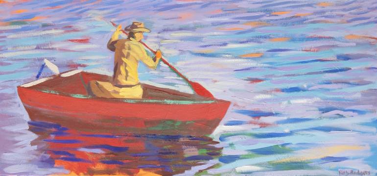 Man Rowing Painting by Patty Rodgers | Saatchi Art