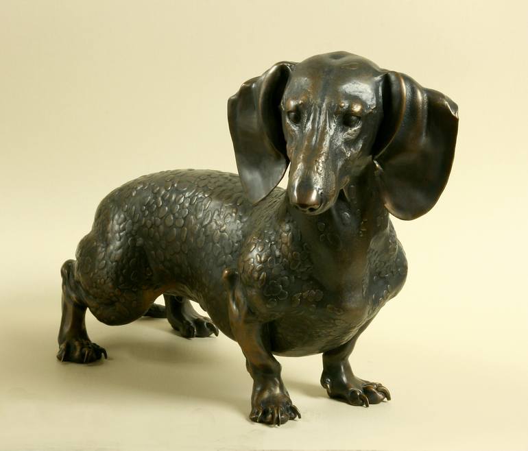 Dachshund Sculpture by Lenny Shchedrinskaya | Saatchi Art