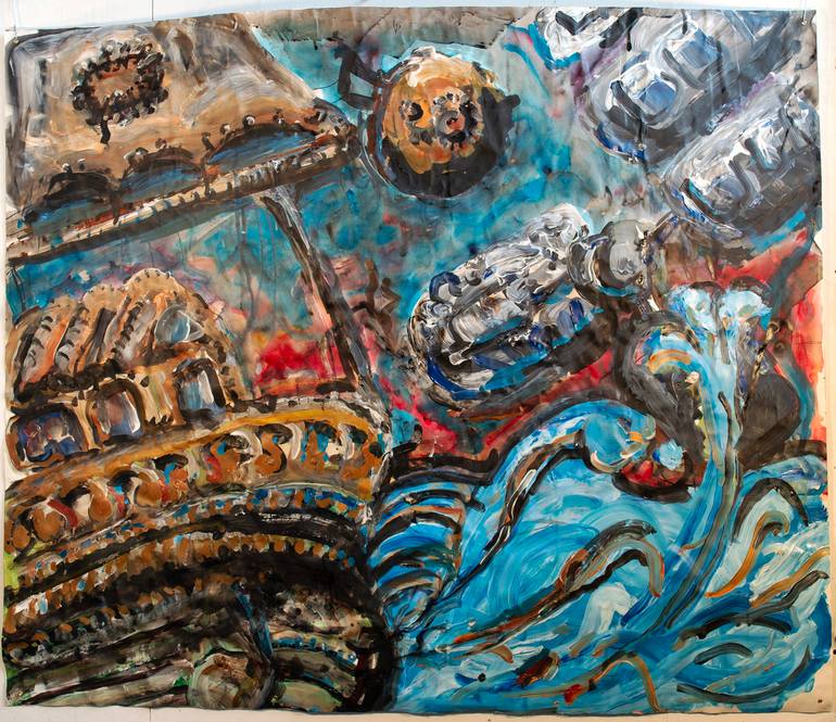 The Colonists Painting by Kevin Rowe | Saatchi Art