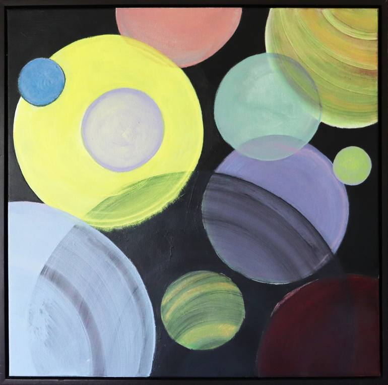 Circles and Planets Painting by Clifford Eberly | Saatchi Art