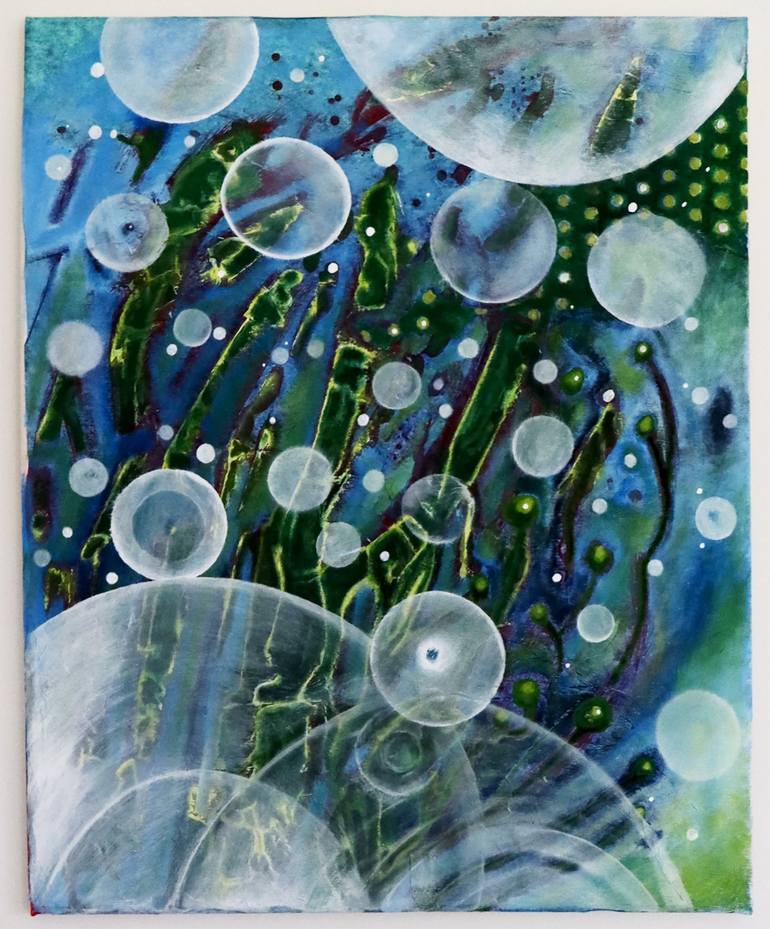 Bubbles and Kelp Painting by Clifford Eberly | Saatchi Art