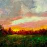 No Name Sunset Landscape Painting by Greg Cartmell | Saatchi Art