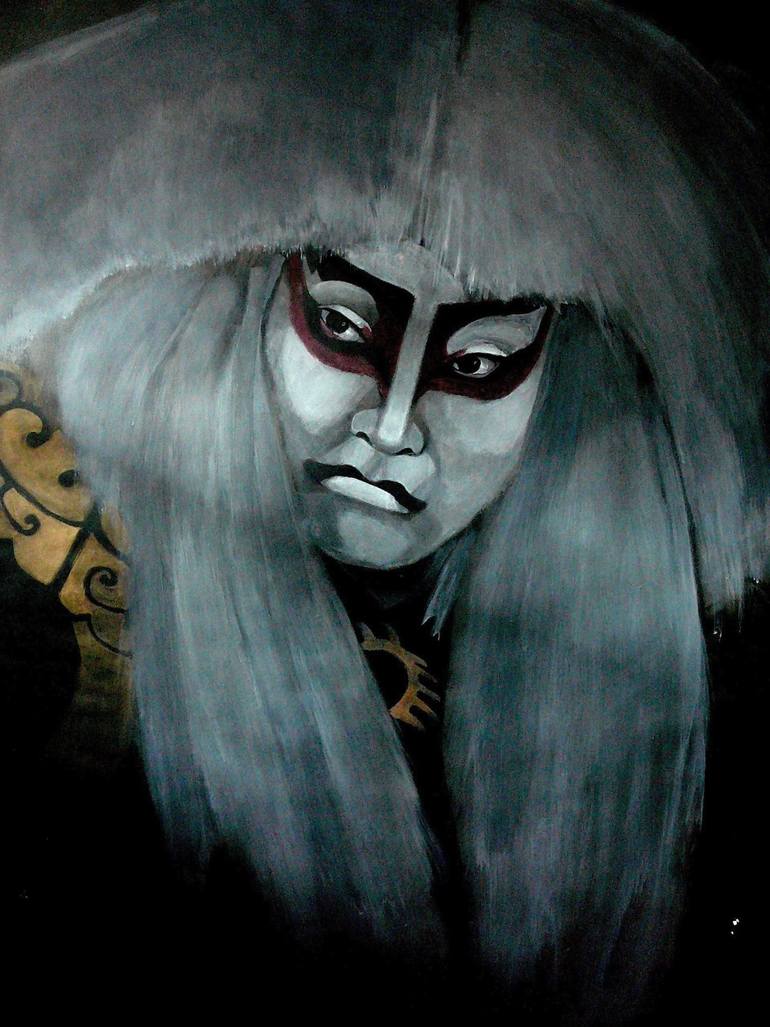 LION DANCE, NAKAMURA KANKURO Painting by Lynn Matsuoka | Saatchi Art