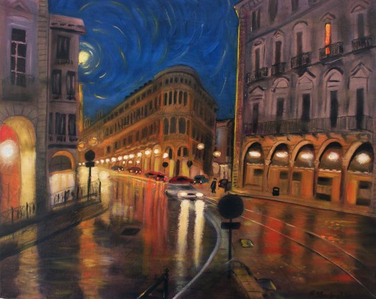 A Particular Corner of Torino Painting by roberto zambiasi | Saatchi Art