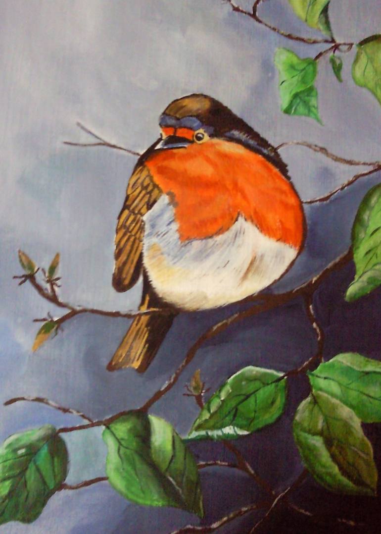 Vogel/Bird Painting by Anonciata Braun-Brinkmann | Saatchi Art