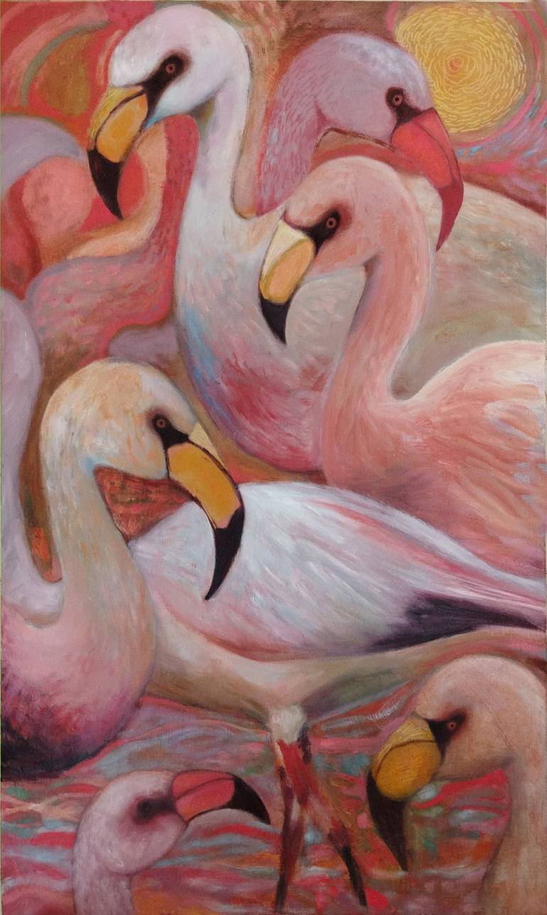Flamengo composition Painting by Anat Baron Gilboa | Saatchi Art