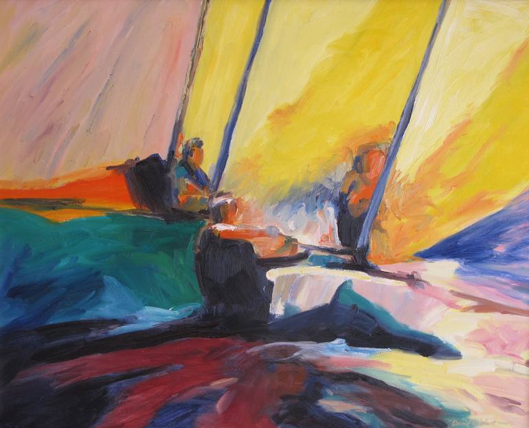 Regatta Painting by David Rickert | Saatchi Art