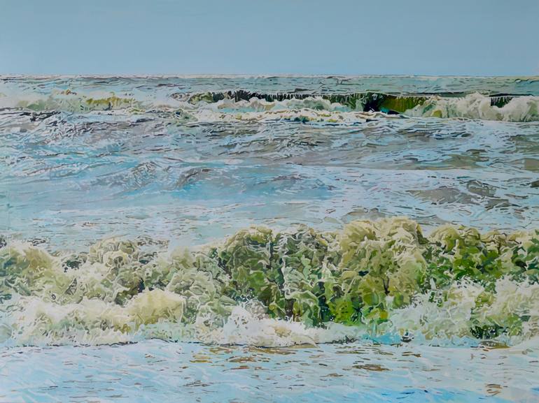 Bigger waves Painting by Harvey Taylor | Saatchi Art