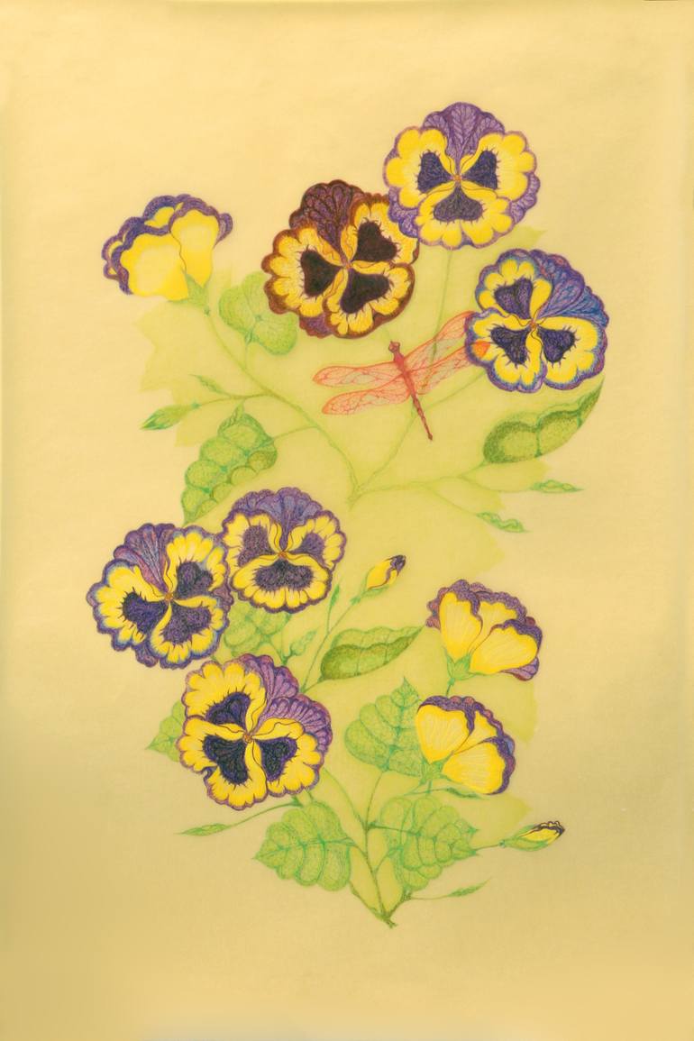 PANSY Drawing by AFZAL NUSKER | Saatchi Art