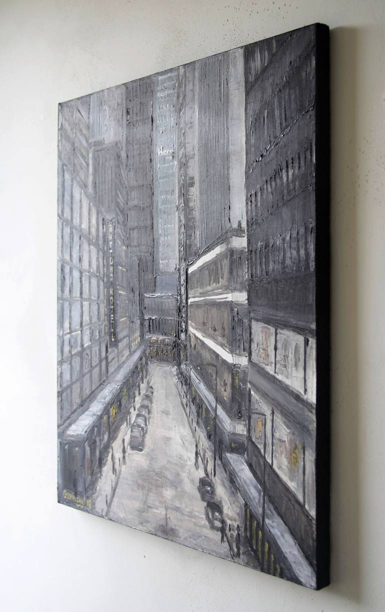 grey skyscrapers Painting by D Gavlinsky' | Saatchi Art