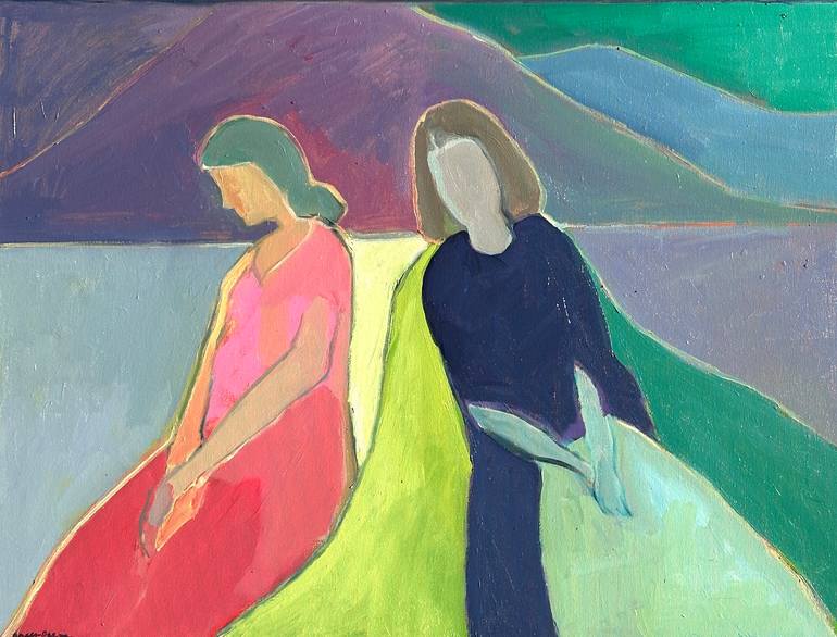 Purple Mountain Painting by Arun Prem | Saatchi Art