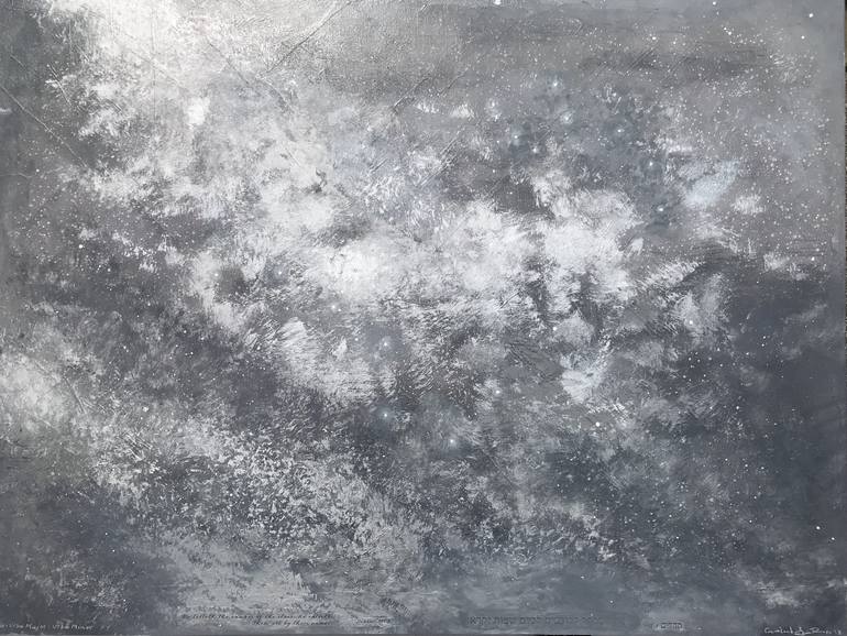 Silver Sky (North Star) Painting by Cynthia Kaufman Rose | Saatchi Art