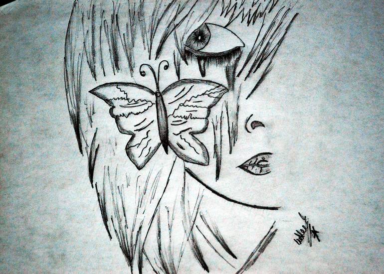 Silent Cry Drawing by Mani Tg | Saatchi Art