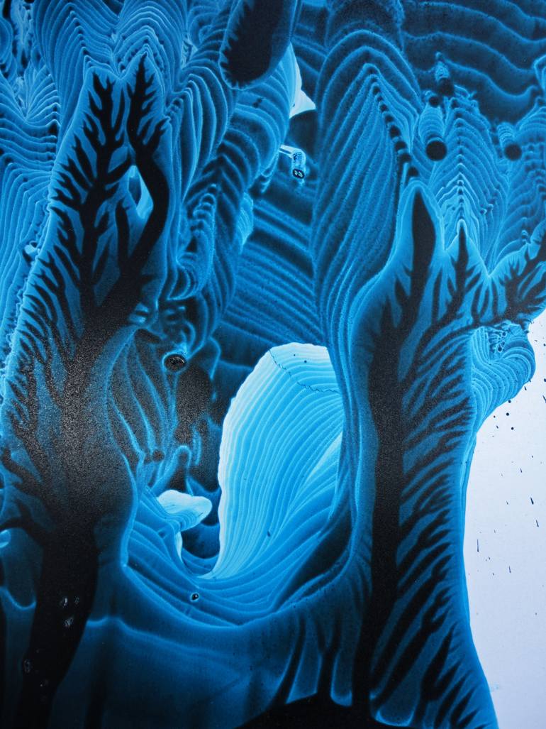 DEEP BLUE ON BLACK RIVER Painting by Francisco Ledesma | Saatchi Art