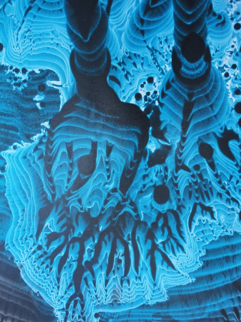 DEEP BLUE ON BLACK RIVER Painting by Francisco Ledesma | Saatchi Art