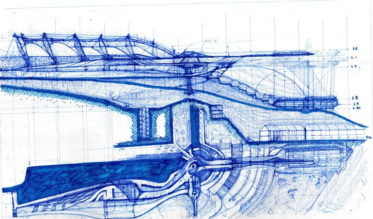 Creating Idol_Plan & Section Drawing by Mustafa Tekman | Saatchi Art