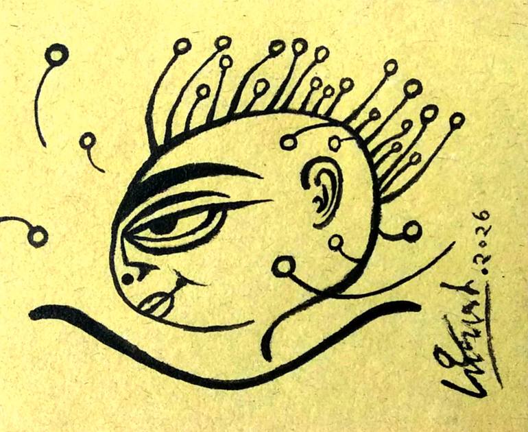The Cosmic Thinker - 2026 Painting by Girish Chandra Vidyaratna ...
