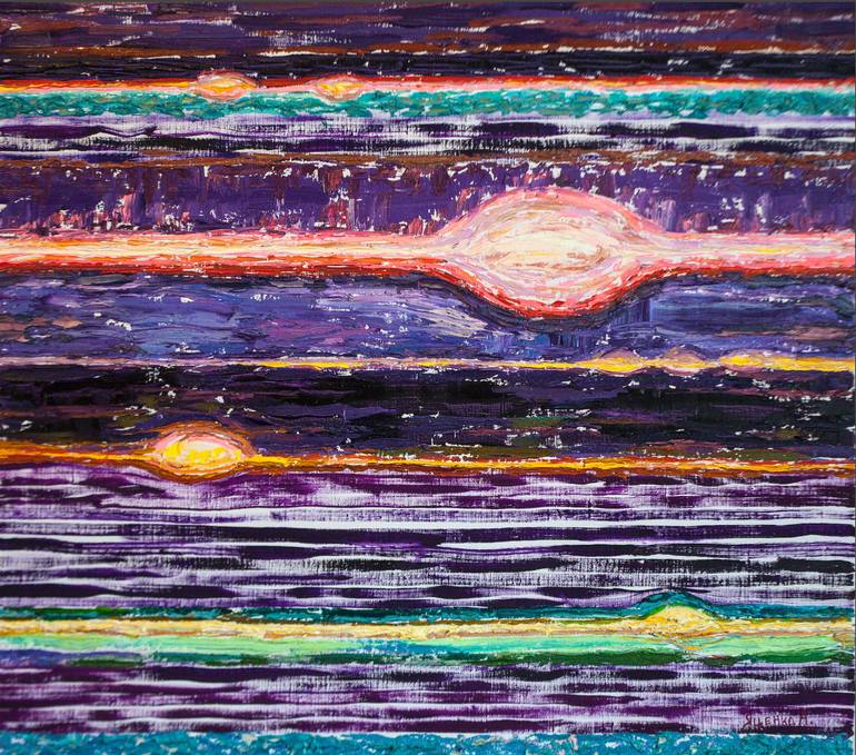 space sunset Painting by Alexandr Yatsenko | Saatchi Art