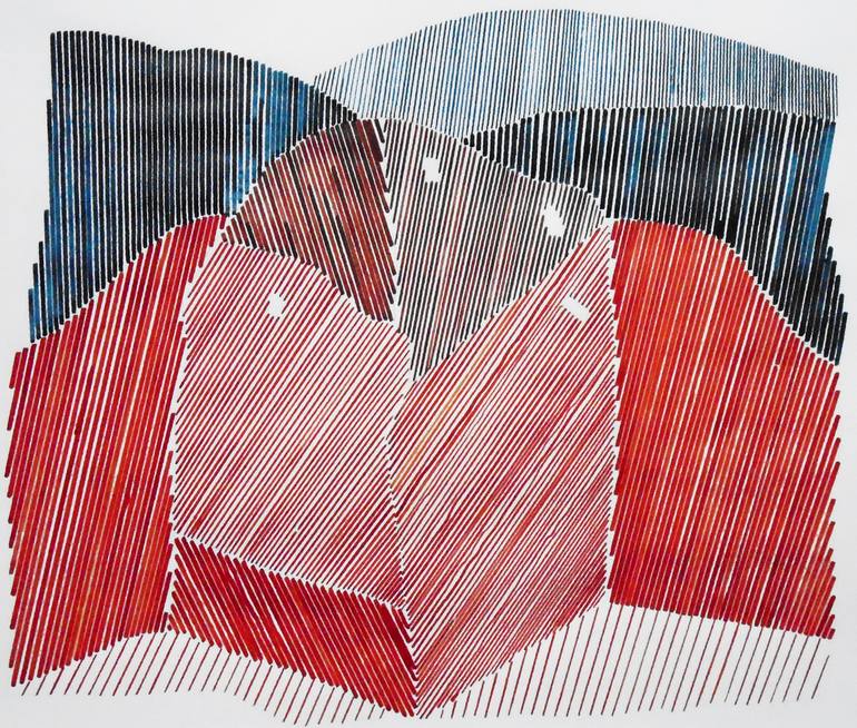 Outpost #5 Drawing by Steve Kirby | Saatchi Art