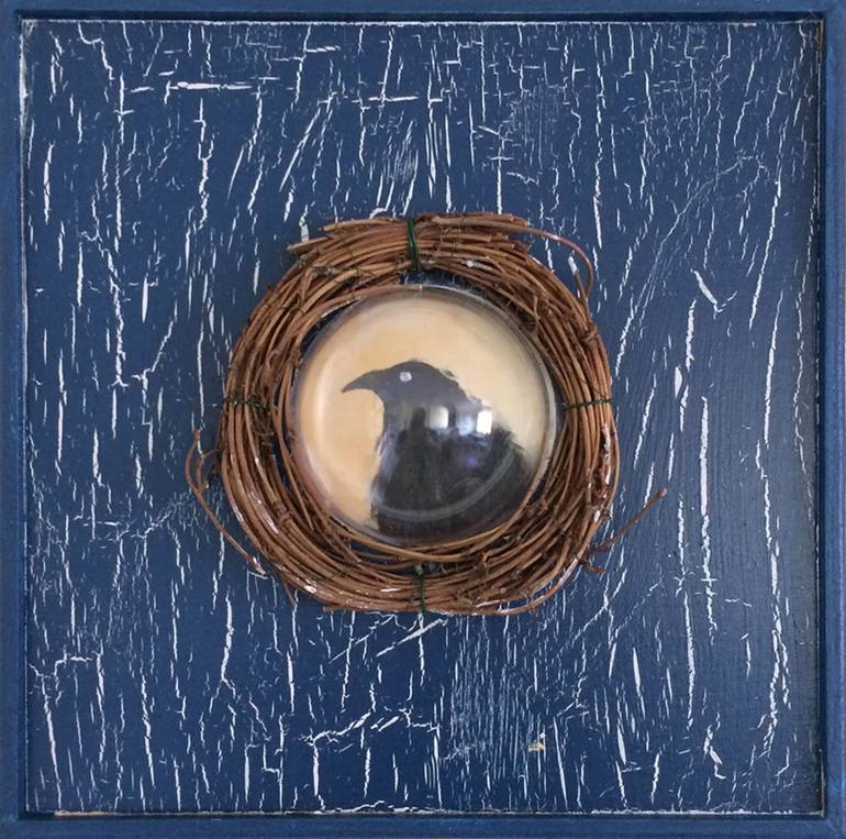 Blue Raven Painting by Roberto Almeida | Saatchi Art