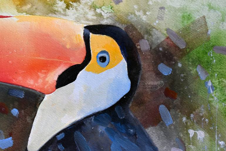 Presenting the great Toco Toucan Painting by Trevor Salisbury | Saatchi Art