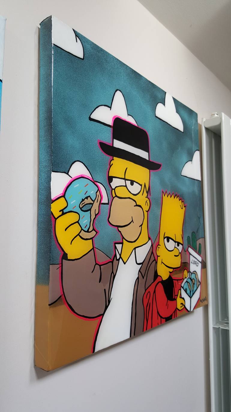 Painting Art & Collectibles Acrylic Original Simpsons Acrylic Painting ...