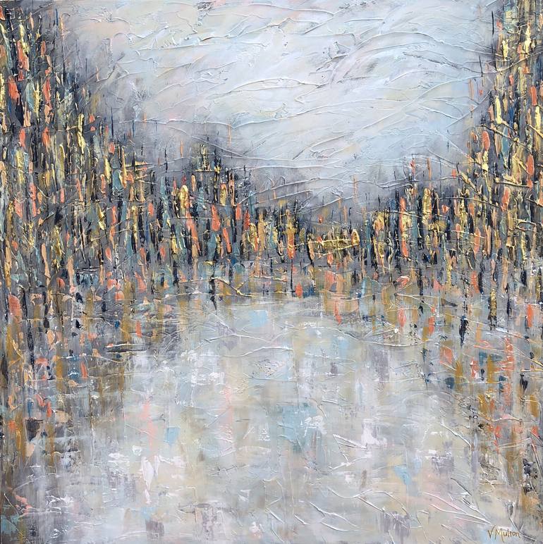 With a Color of Romance | Abstract Landscape Painting by Vanessa Sharp ...