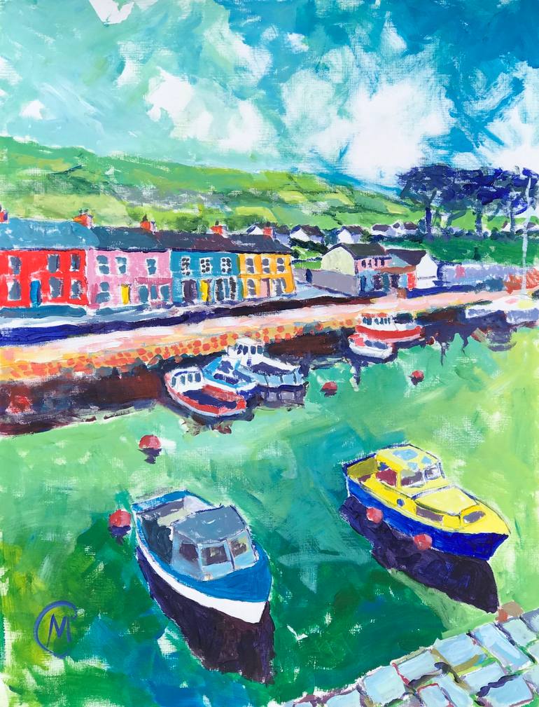 Carnlough Painting by Martin Mcclean | Saatchi Art