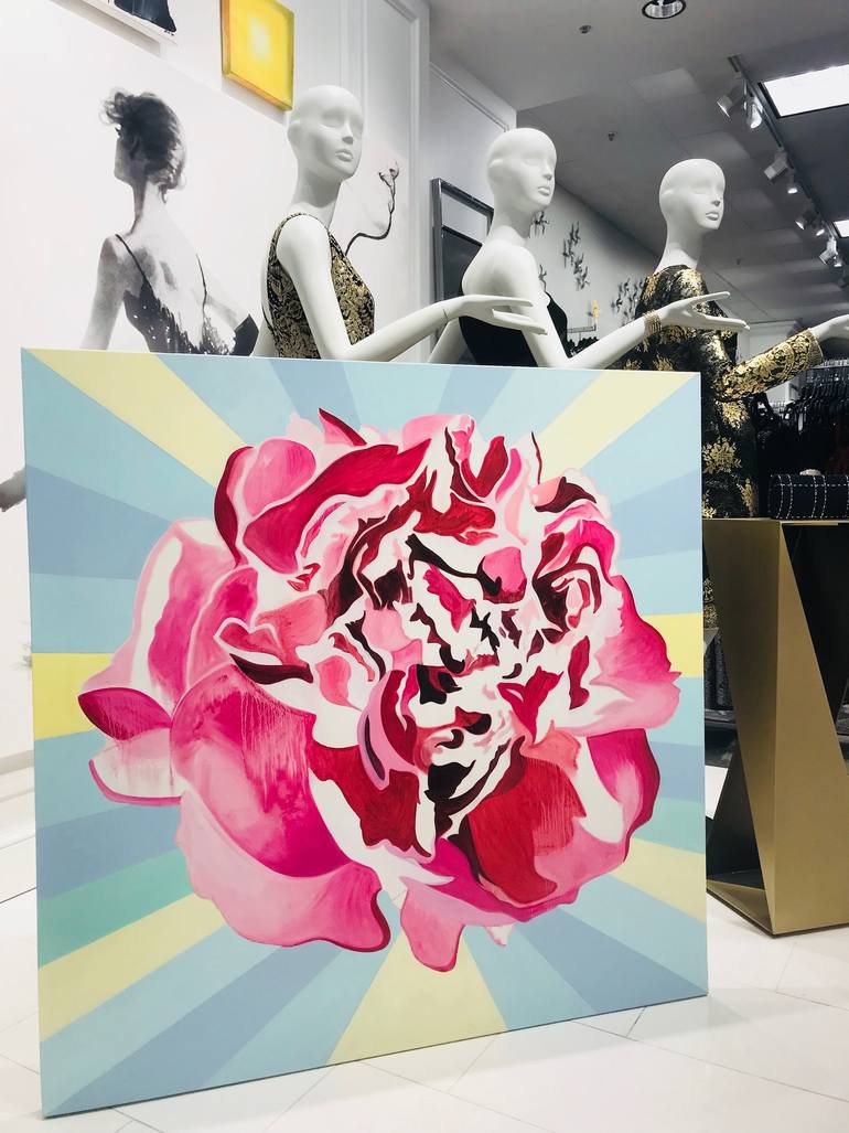 THE PEONY Painting by perry milou | Saatchi Art