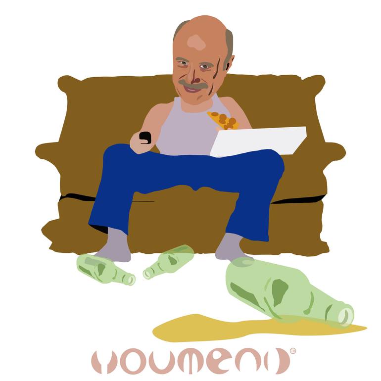 Dr Phil has his birthday Collage by Youmend Cartoons | Saatchi Art