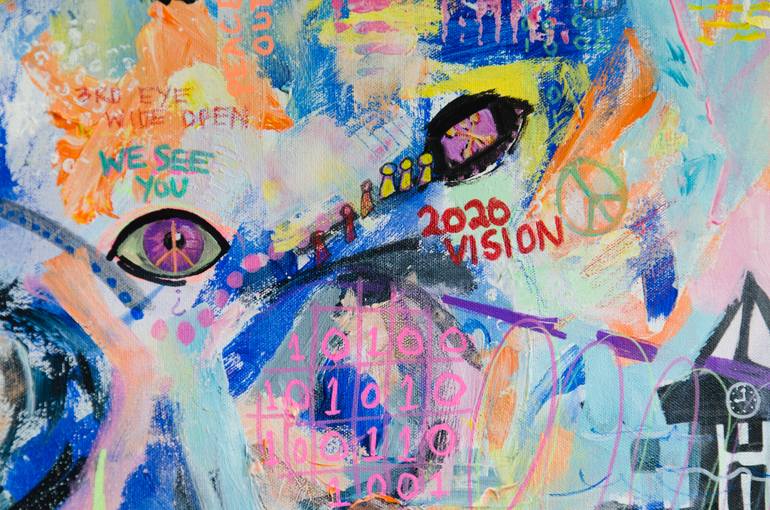 It's Time - neo-expressionism - empowering portrait Painting by Deb ...