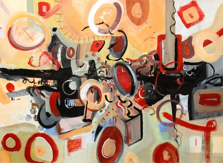 Sorpresa! Abstract Expressionist Painting Painting by Deb Breton ...
