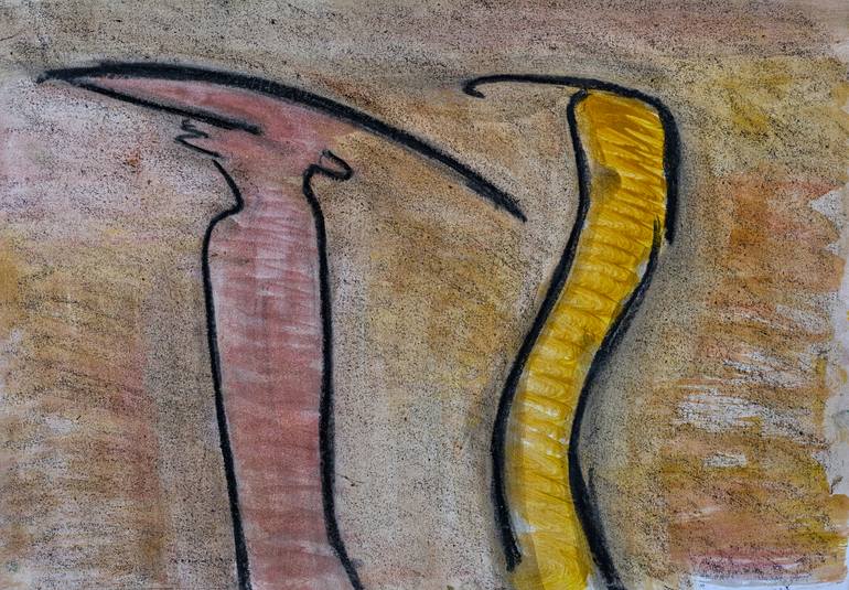 Interacting between two Souls Drawing by Martine DF | Saatchi Art