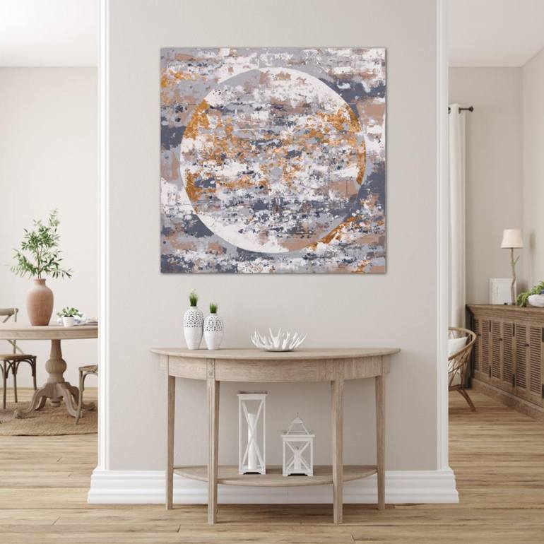 Pale Grey Meridian Painting by Chelsea Davine | Saatchi Art